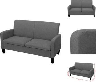 vidaXL 2-Sitzersofa 135 x 65 x76 cm Dunkelgrau - 2-Sitzer Sofa - Grau Sofa - Wohnzimmersofa - Sofa Dunkelgrau - Gem&uuml;tliches Sofa