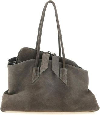 The Attico La Passeggiata Medium Top Handle Bag - Femme - Sacs - Gris - Taille: ONE Size