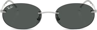 Ray-Ban lunettes de soleil &agrave; monture ovale - Argent