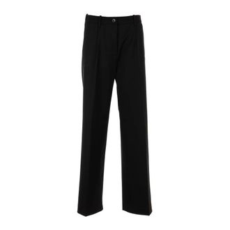 Nine In The Morning Schwarze Straight Hose mit Pences - - Trousers - Damen - Schwarzk - W30