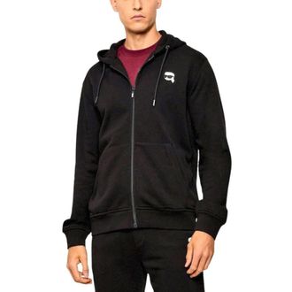 Karl Lagerfeld Sweatshirt mit Rei&szlig;verschluss - - Sweatshirts & Hoodies - Herren - Schwarzk - XL