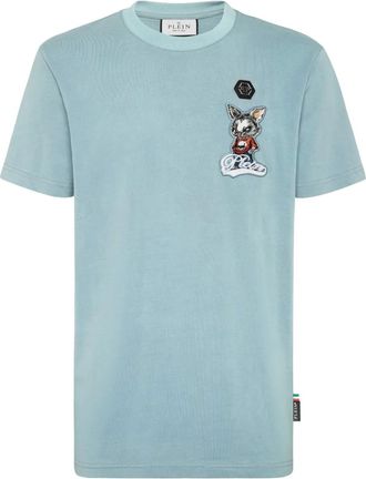 Philipp Plein t-shirt Plein Bunny Signature - Bleu