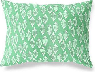 Bonamaison Le Jardin du Lin Kissenbezug Zierkissenbezug Petrol Grün-Weiß Kissenbezug, Für Bett, Auto, Sofa, Haus, Wohnzimmer, Schlafzimmer, Dekoration, 45x60 Cm 