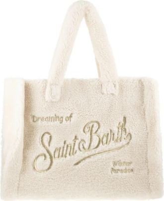 MC2 Saint Barth Shopper & Totes - Vanity Teddy - Sherpa Handbag With Logo - Gr. unisize - in Beige - f&uuml;r Damen