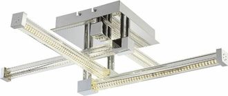 Globo Lighting 25,6 Watt led Decken Leuchte Glas Stäbe Wohnraum Lampe Beleuchtung Globo 68064-4