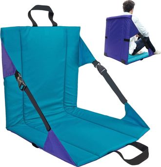 Generic Liegender Stadionstuhl - tragbarer faltbarer Zuschauerstuhl mit ged&auml;mpfter Unterst&uuml;tzung, ergonomische R&uuml;ckenlehne, klappbarer Rahmen, bequem f&uuml;r St&auml;n