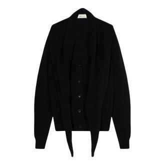 Blumarine Strickjacke mit Umhang aus Wolle - - Knitwear - Damen - Schwarzk - XS