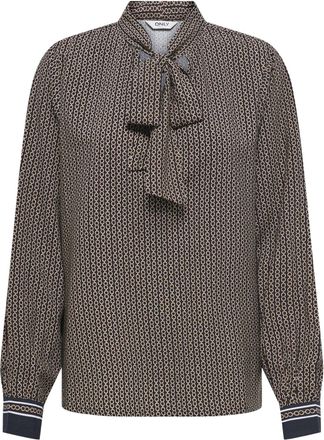 Only Onlveda Border L/S Bow Top WVN