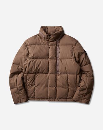 Stone Island Men s Garment Dyed Down Jacket Shadow Brown