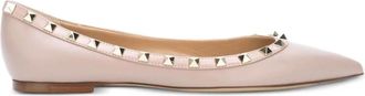 Valentino Garavani Femme, Chaussures, Rose, Taille: 36 1/2 EU Rockstud Leather Ballets