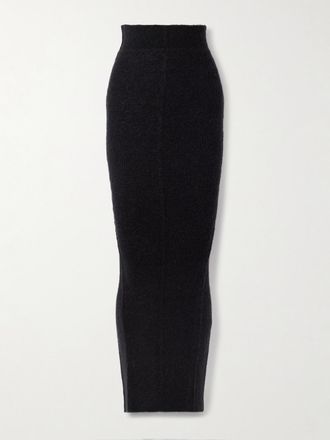 Rick Owens Maxirock Aus Rippstrick - Schwarz