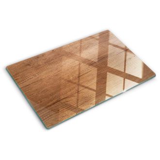 Tulup Tulup - Planche de cuisine, couvre plaque, verre planche d&eacute;couper, verre tremp&eacute; - 80 x 52 cm - Bois