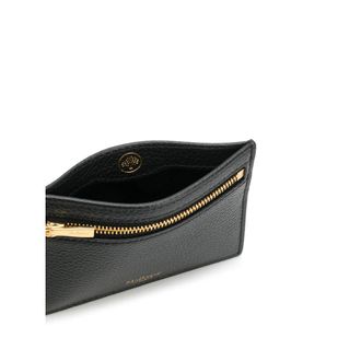 Mulberry Textured Leather Card Holder Wallet - Black
