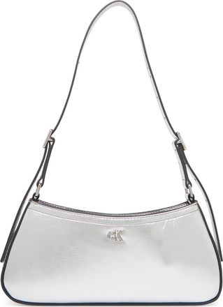 Calvin Klein Handtasche Calvin Klein Ck Metallic Small Shoulder Bag LV04F3304G Silberfarben