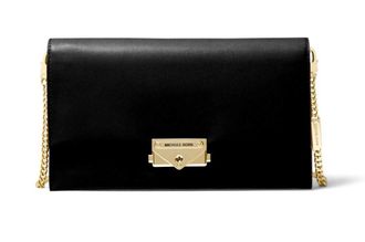 Michael Kors womens Cece Large Leather Convertible Crossbody Bag Handtasche, Schwarz