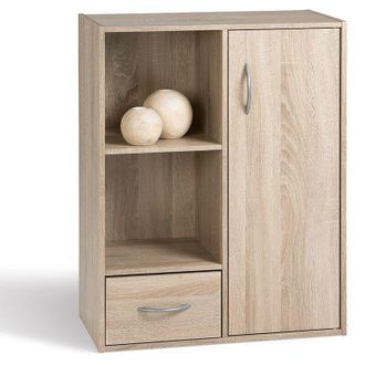 Calicosy Calicosy - Stauraum 2 Schlie&szlig;f&auml;cher mit 1 Schublade und 1 Schrank Klares Holz