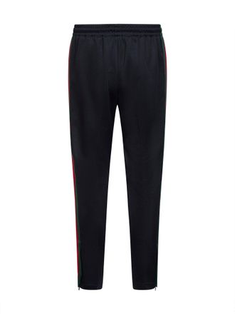 Gucci Mens Dark Blue Technical Jersey Jogging Trousers Polyester