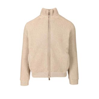 Fedeli Cardigan mit Rei&szlig;verschluss - - Knitwear - Herren - Beige - XL