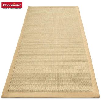 Floordirekt Floordirekt - Sisal-Teppich Mumbai Naturfaser-Teppich mit Baumwollbord&uuml;re 200 x 200 cm