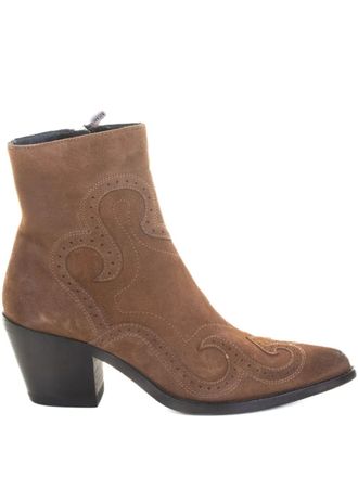 Ducanero bottines à bout pointu - Marron