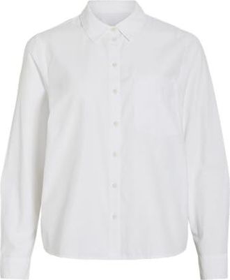 Vila Vila Vidarma L/S Regular Shirt-Noos, Blanc &eacute;clatant, 38 Femmes