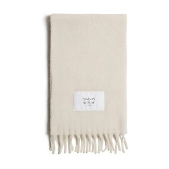 Maison Kitsun&eacute; Baby Alpaka Schal Unifarben - - Accessories - Herren - Beige - ONE SIZE