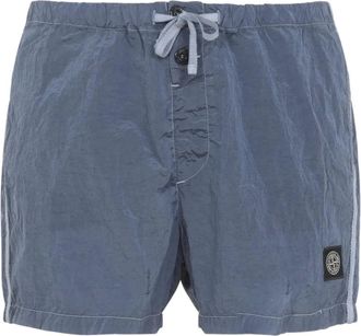 Stone Island Homme, Maillots de bain, Bleu, Taille: S Striped Drawstring Shorts