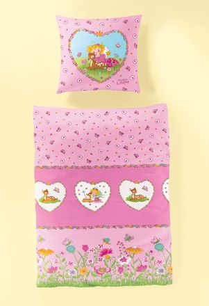 BIERBAUM 2239 Bettw&auml;sche Prinzessin Lillifee, Designed in Germany, 135 x 200 cm, rosa 01, Renforc&eacute;