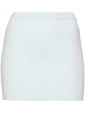 Wardrobe.NYC minijupe en tissu éponge - Bleu