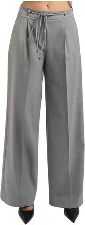 HUGO BOSS Femme, Pantalons, Gris, Taille: 38 FR Tie-Belt Wide Pantalons