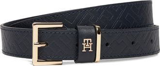 Tommy Hilfiger Damengürtel Tommy Hilfiger Th Square 2.5 Mono Go AW0AW17974 Dunkelblau