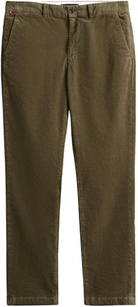 Tommy Hilfiger Herren Chino Hose Denton Corduroy Straight Fit, Gr&uuml;n (Battle Green), 40W/30L