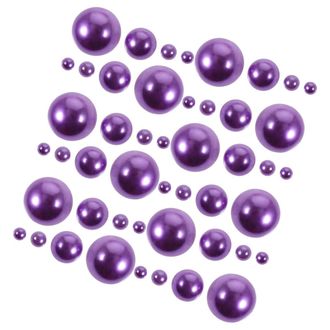 BESPORTBLE 110 St&uuml;ck Vasenf&uuml;ller Perlen aus ABS K&uuml;nstliche Schwimmperlen in Verschiedenen Gr&ouml;&szlig;en Violett zur Dekoration von Vasen und Tischdeko