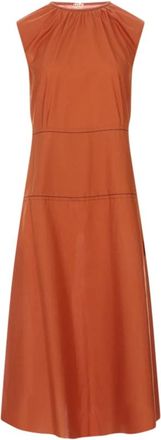 Marni Femme, Robes, Brun, Taille: 36 FR Robe &agrave; Volants Sans Manches
