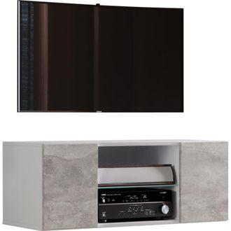 ebuy24 Ebuy24 - Meuble téléviseur Jusa h. 40 x l. 115 x p. 36 cm Optique blanc/bêta