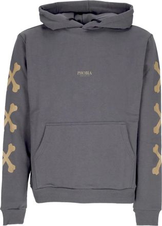 Phobia Archive Homme, Sweatshirts et sweats &agrave; capuche, Gris, Taille: XL Cross Bones Sweat &agrave; capuche
