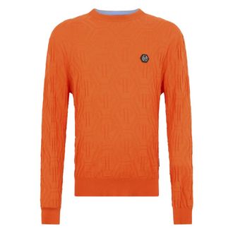 Philipp Plein Herren, Strickwaren, Orange, XLGr&ouml;&szlig;e