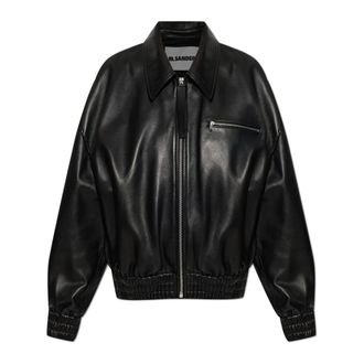 Jil Sander Leather Jackets - - Jackets - Damen - Schwarzk - S