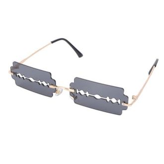 Valiclud Lunettes de Soleil Creuses en M&eacute;tal Grises C1 Accessoires de F&ecirc;te Unisexes pour Costume Lunettes DExt&eacute;rieur Amusantes pour Carnaval et Soir&eacute;es Protect