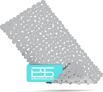 Brandsseller Badewanneneinlage 70x35 cm Badewannenmatte Duschmatte in Steinoptik Grau