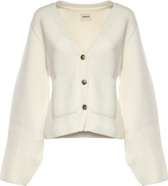 Khaite Femme, Pulls, Beige, Taille: 36 FR Scarlet Cardigan Glaze 183
