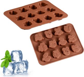 Generic 12 Eulen-Silikon-Schokoladenformen - Kuchenformen, Silikon-Schokoladenformen, kreative Backformen, Schokoladenformen | lebensmittelechtes, antihaftbes