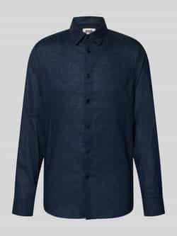 Drykorn Slim Fit Freizeithemd aus Leinen-Baumwoll-Mix Modell RAMIS