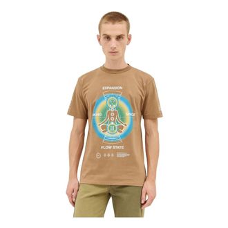 Space Available T-Shirt mit Grafikdruck aus Baumwolle - - Tops - Herren - Braun - M