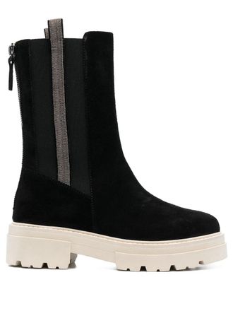 Fabiana Filippi Stiefel aus Wildleder - Schwarz