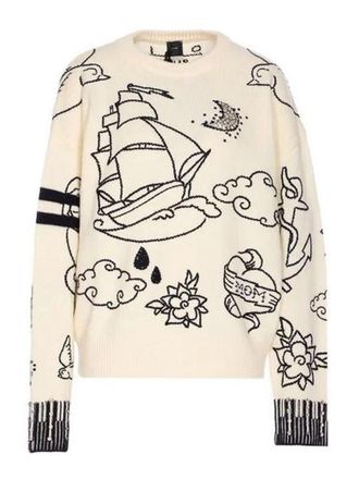 Pinko Pull Col Bateau - Blanc