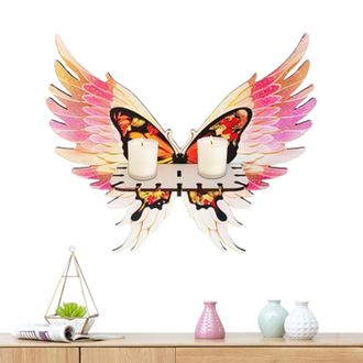 Generico Eckwand-Schmetterlinge aus Holz, in Schmetterlingsform, dekoratives, rustikale Skulptur, Wandmontage, f&uuml;r Caf&eacute;, Eingang, Wohnzimmer