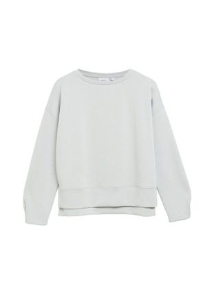 Comma Sweatshirt Sweatshirt Weiches Sweatshirt mit Faltendetail