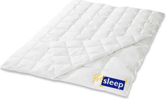 HANSKRUCHEN Pro Sleep Daunendecke 155x220 cm - 4 Jahreszeiten / Ganzjährig - Made in Germany Kassettendecke aus 100% Baumwolle - Allergiker geeignet