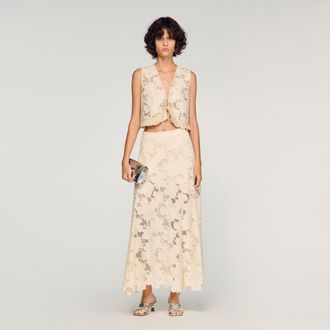 Sandro Langer Rock aus Guipure